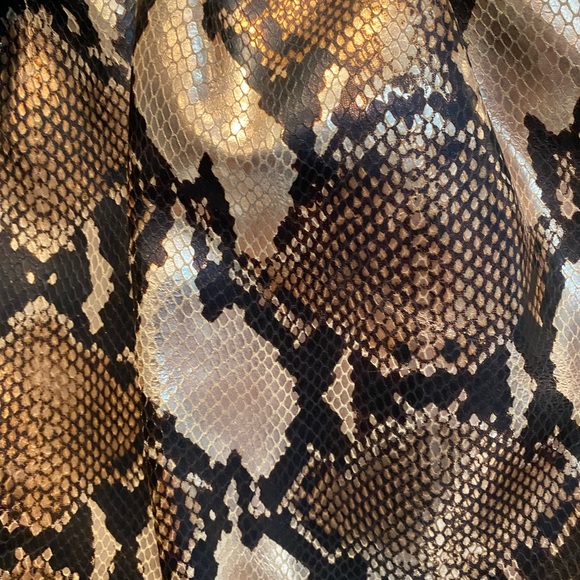 Cynthia Rowley | Accessories | Large Gold And Brown Metallic Snake Skin ...